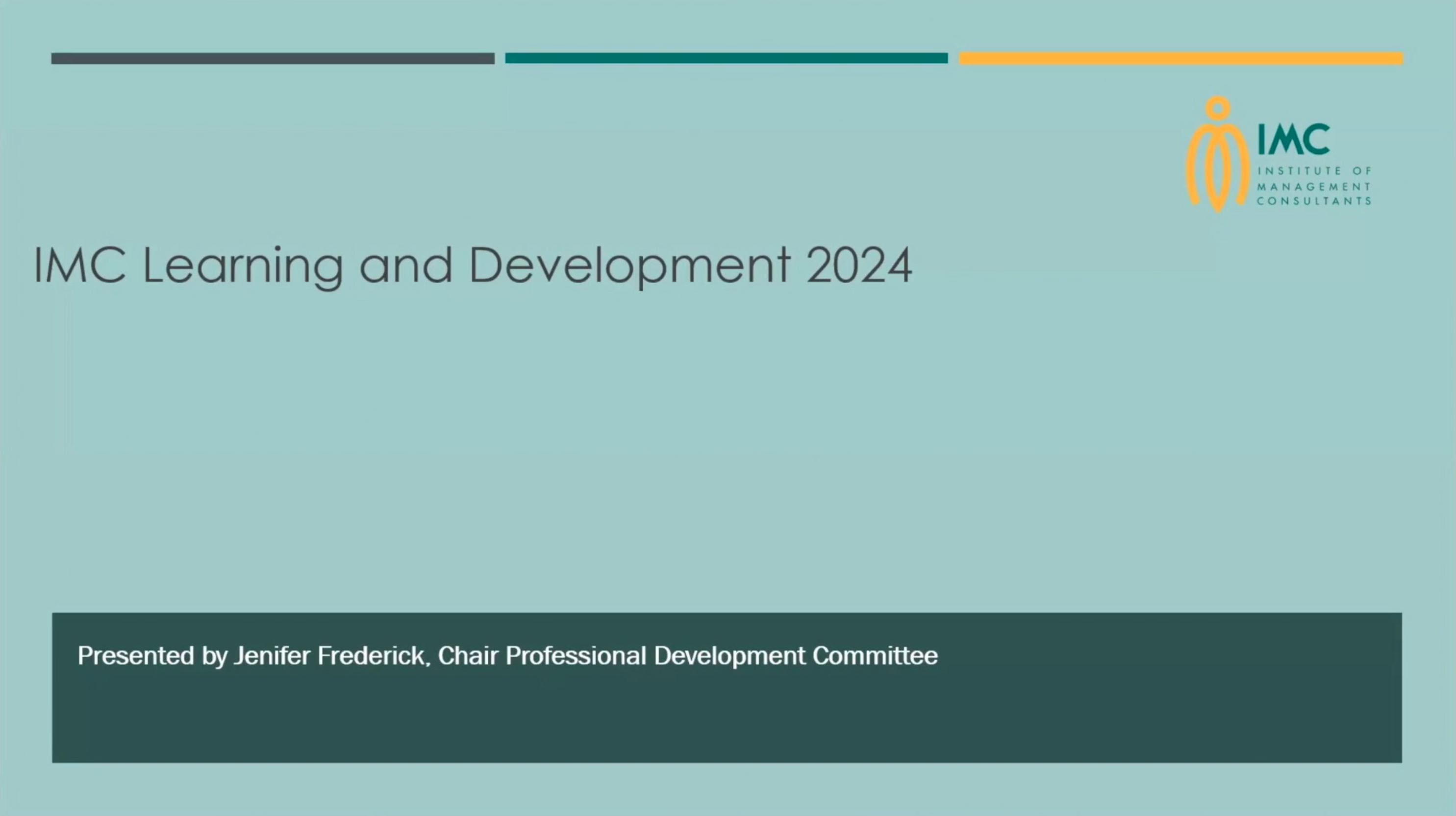 IMC Learning & Development Strategy 2024 - IMC Australia IMC Learning & Development Strategy 2024 - IMC Australia