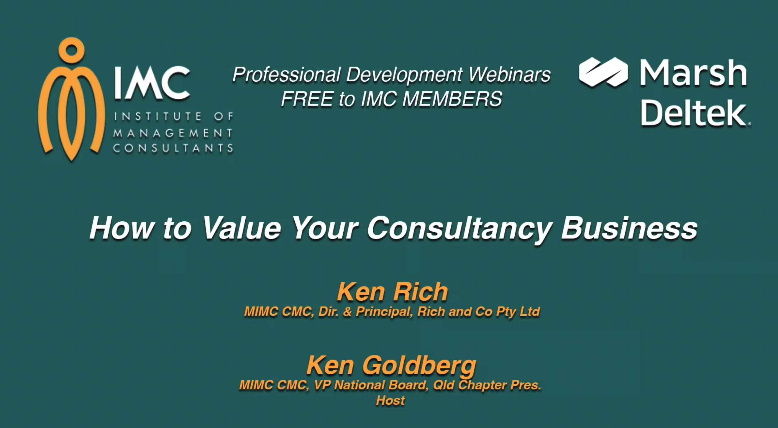 How To Value Your Consultancy - IMC Australia